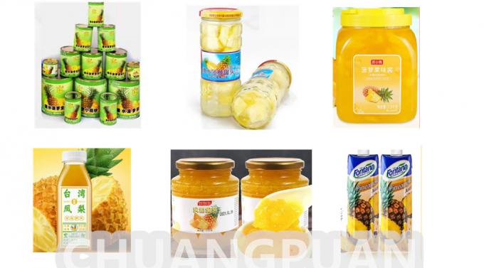 10-20 Brix Pineapple Juice Processing Line With Automatic Pineapple ...